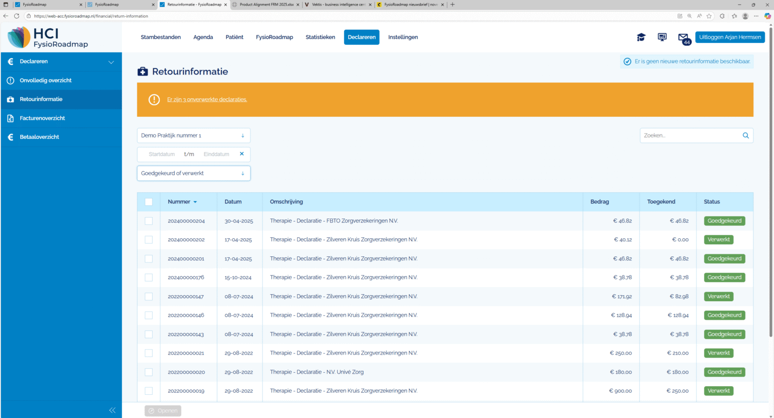 FysioRoadmap - HCI Software