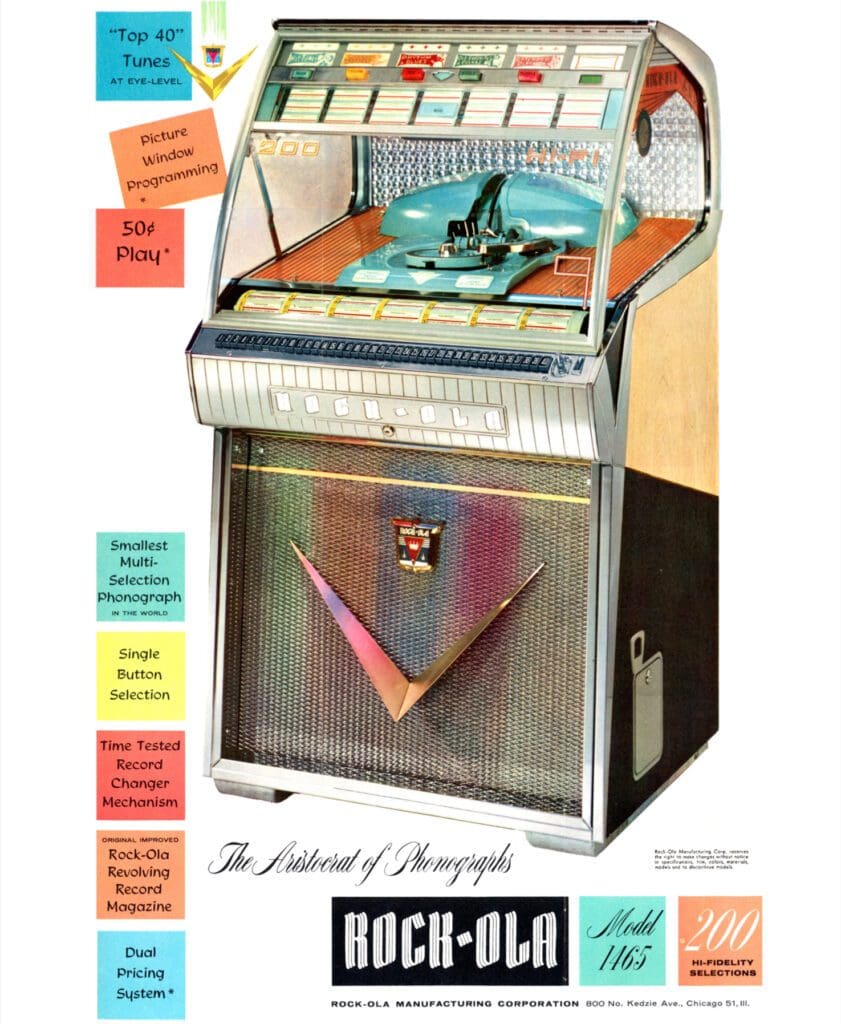 RockOla 1465 jukebox 1958 - Jukebox Doc